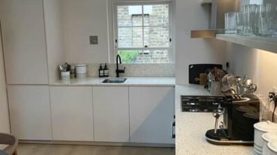 New Matt White Handless Kitchen with Siemens & Miele Appliances ...