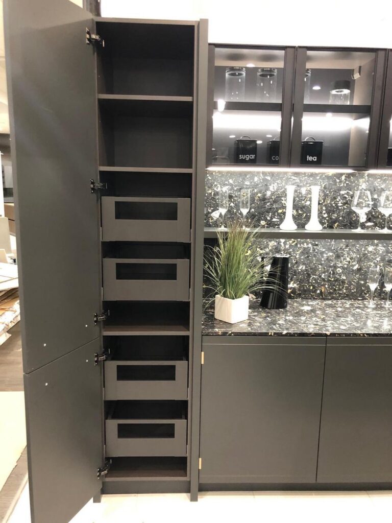 Ex Display Miton Anuba Matt Lacquer Anthracite Kitchen & Island - Neff ...