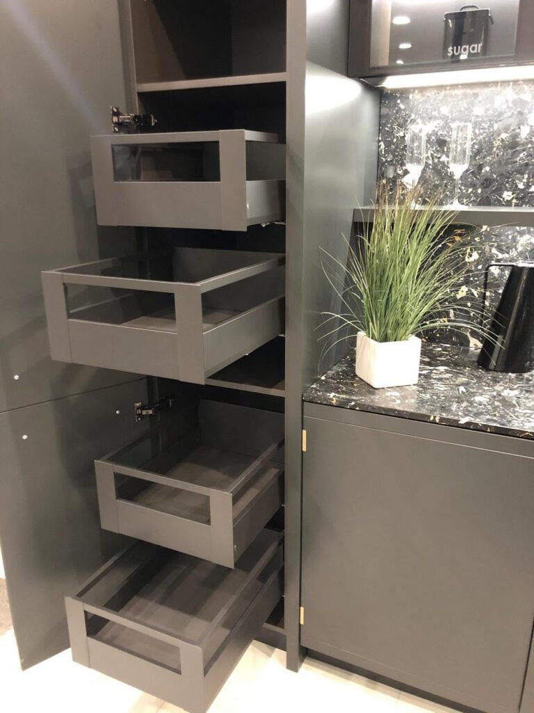 Ex Display Miton Anuba Matt Lacquer Anthracite Kitchen & Island - Neff ...