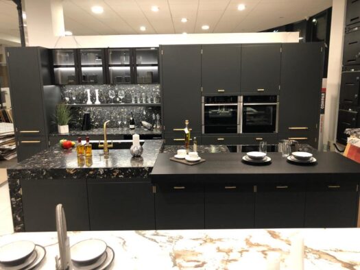 Ex Display Miton Anuba Matt Lacquer Anthracite Kitchen & Island - Neff ...