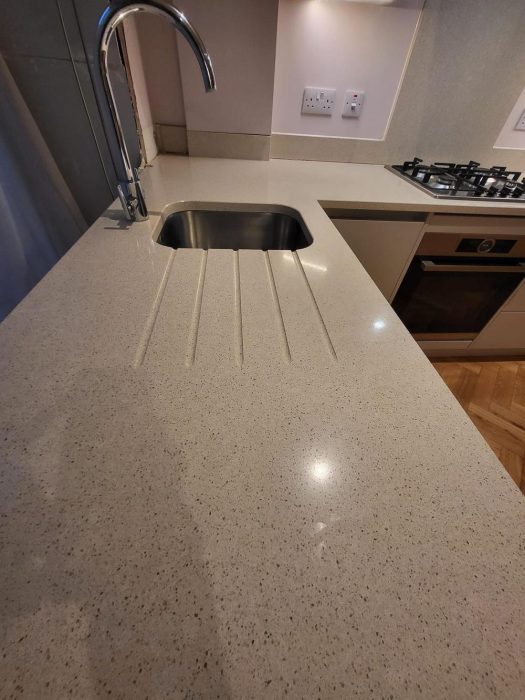 Large Moores Light Grey Matt Handleless Kitchen & Utility Room - 3831940