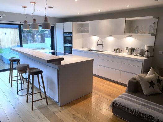 Bulthaup Matt White Handless Kitchen & Island Siemens Neff - 3832034