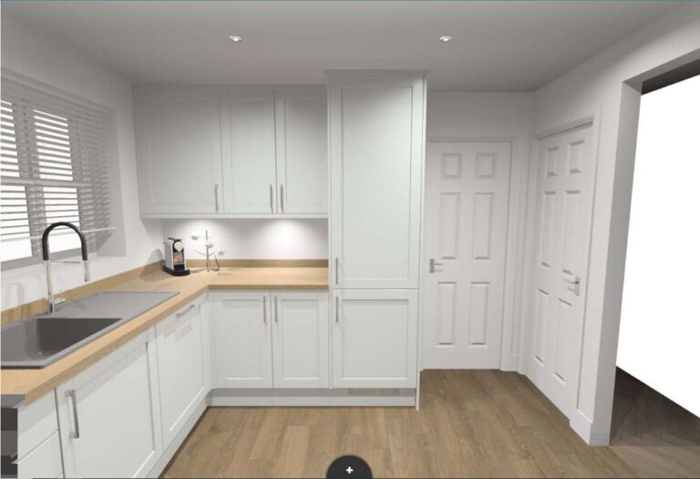 New Boxed Howdens Witney Dove Grey Shaker Kitchen & Peninsular ...