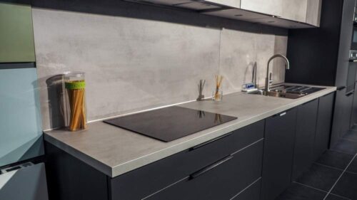 Ex Display Schmidt Arcos Caneo Grey Marvel Concrete effect Low Level ...