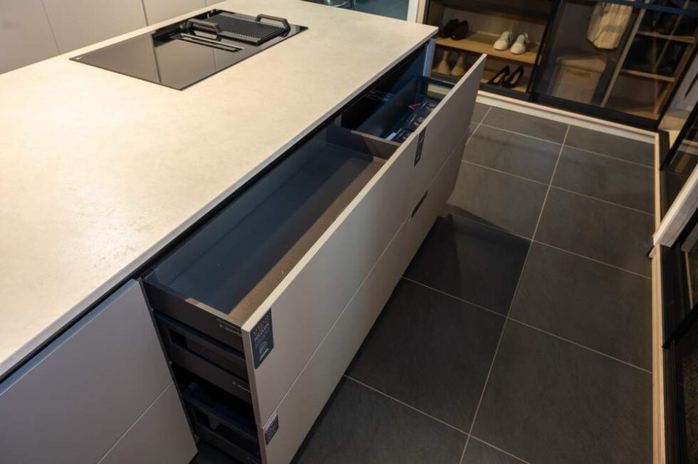 Ex Display Schmidt Pocket Door Arcos Clay Nano Supermatt Kitchen ...