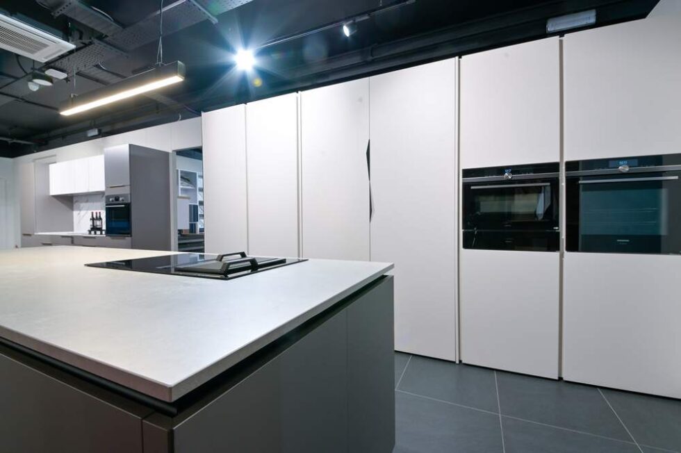 Ex Display Schmidt Pocket Door Arcos Clay Nano Supermatt Kitchen ...