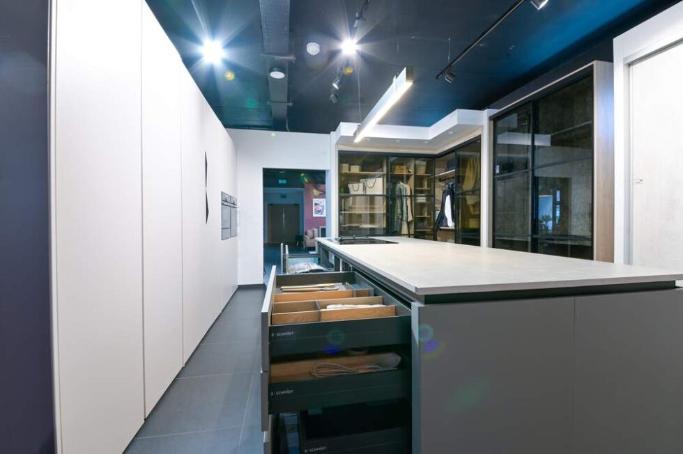 Ex Display Schmidt Pocket Door Arcos Clay Nano Supermatt Kitchen ...