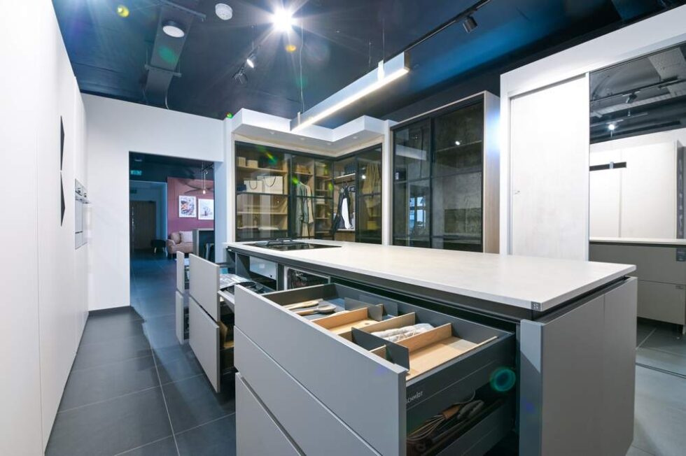 Ex Display Schmidt Pocket Door Arcos Clay Nano Supermatt Kitchen ...