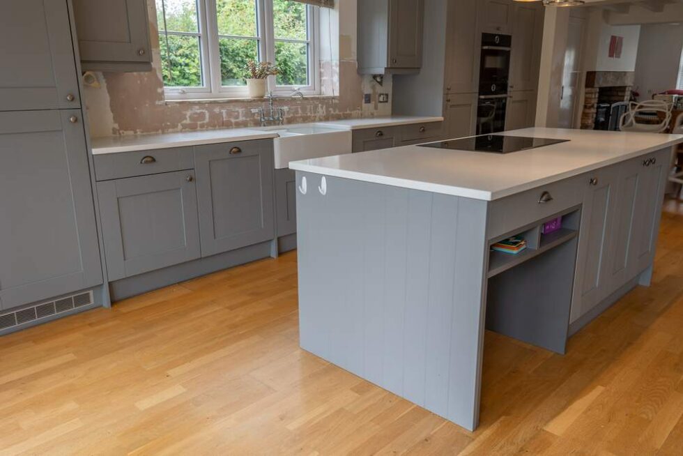 Wren Dusk Grey Shaker Kitchen + Matching Island & Breakfast Bar ...