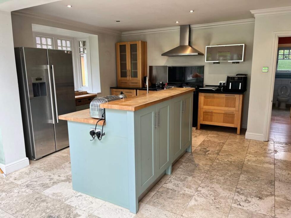 Anthony Mullen Sage Green & Wood Separate Kitchen & Island - 3832827 ...