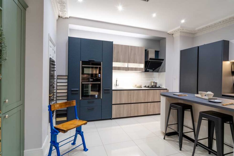 Ex Display Schuller Modena Scala Ash Nordic - Deep Blue Kitchen ...