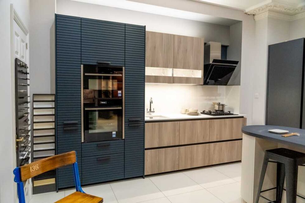 Ex Display Schuller Modena Scala Ash Nordic - Deep Blue Kitchen ...